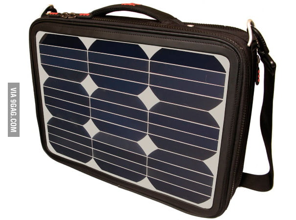 Solar-Powered Laptop Case - 9GAG