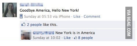Goodbye America, Hello New York! - 9GAG
