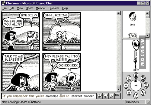 Microsoft Comic Chat... Good old times. - 9GAG