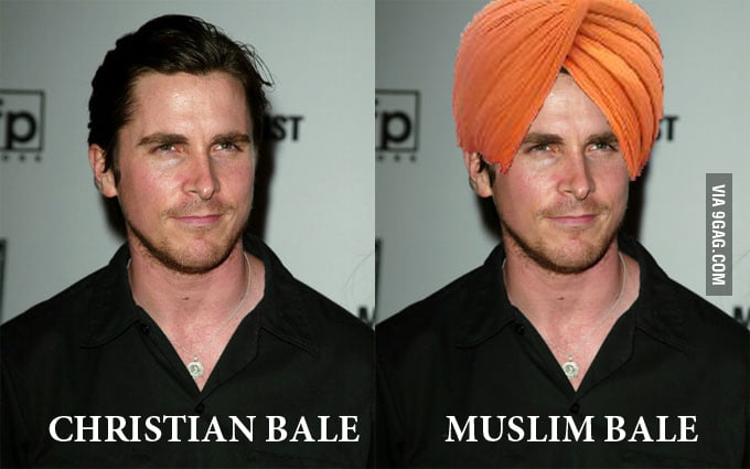 Christian Bale vs Muslim Bale - 9GAG