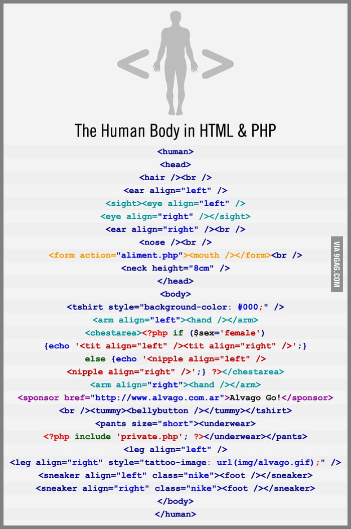 Human Body in HTML - 9GAG