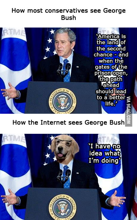 'There's something wrong with this banana,' George Bush - 9GAG