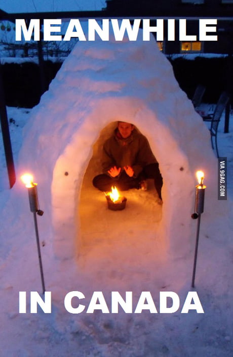 Meanwhile In Canada Snow Meme