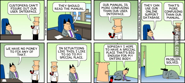 Dilbert: Problem solved - 9GAG