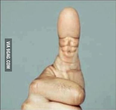 My thumb got abs after all the years of gaming - 9GAG