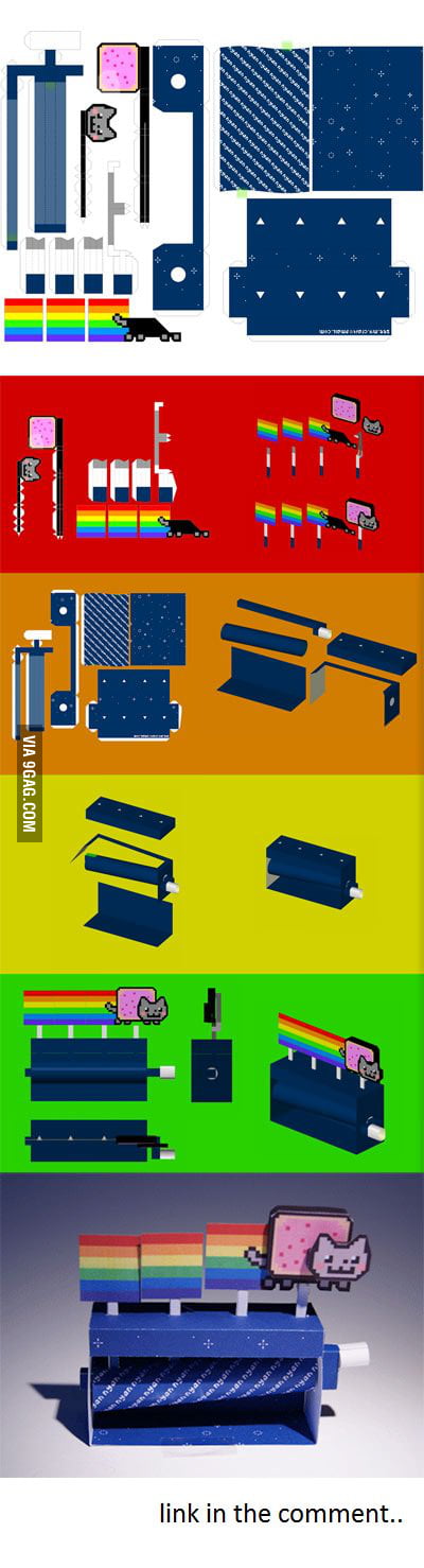 Nyan Cat Machine Papercraft - 9GAG
