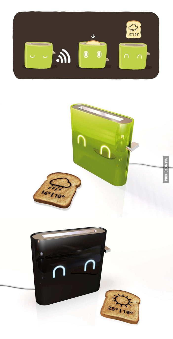 Weather report on your toast - 9GAG