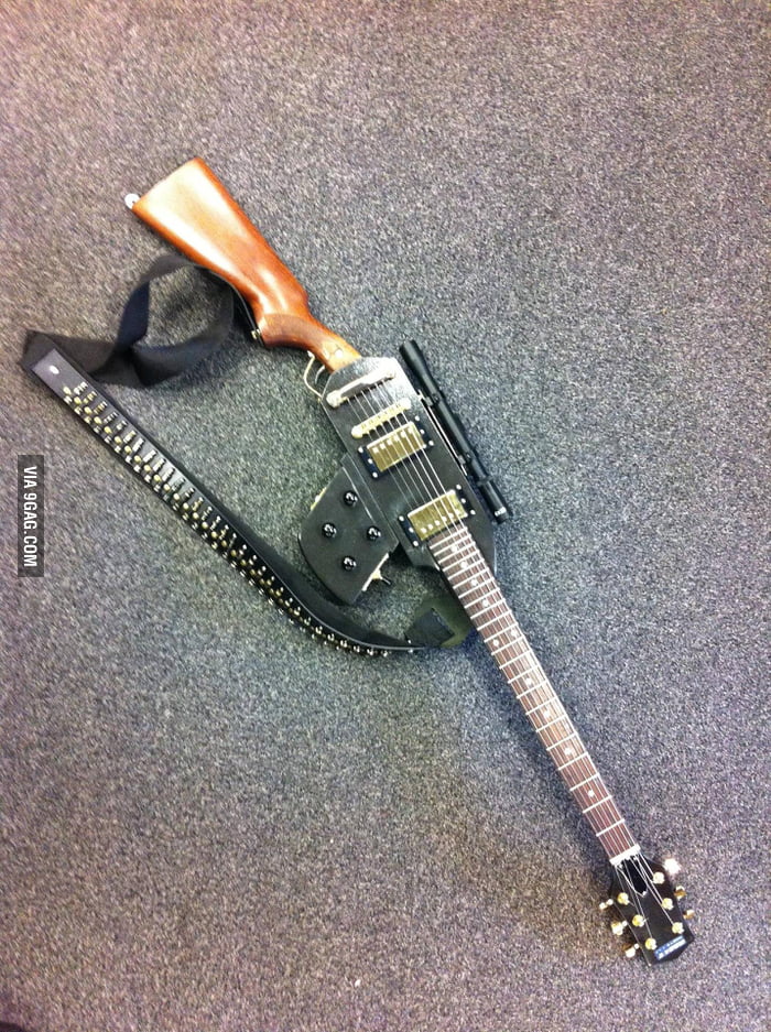 Gun + Guitar = This - 9GAG
