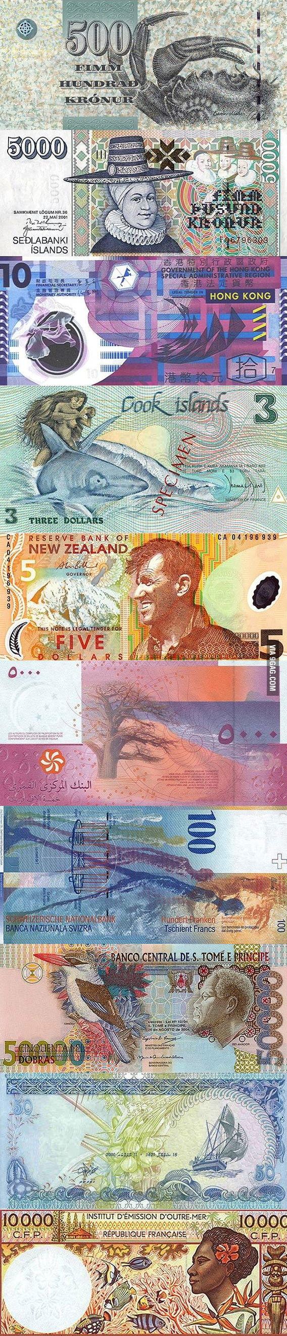 The World's Most Beautiful Banknotes - 9GAG
