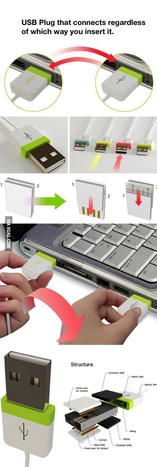 USB that always connects - 9GAG