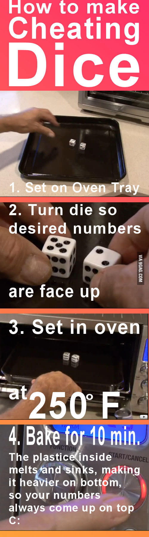 How to make cheating dice - 9GAG