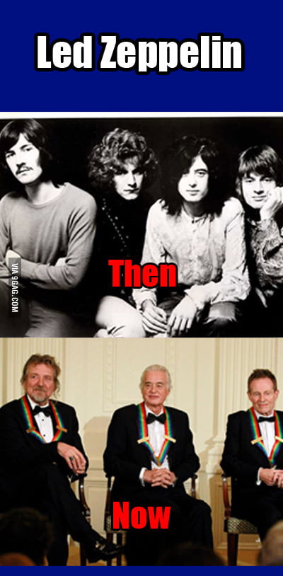 Led Zeppelin Then Now