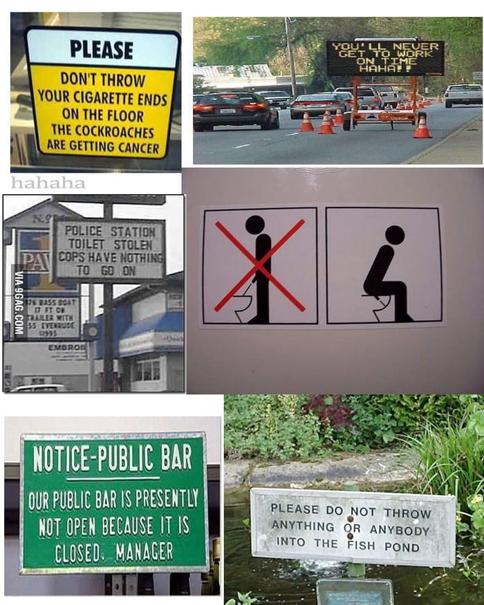 FUNNY SIGNS - 9GAG