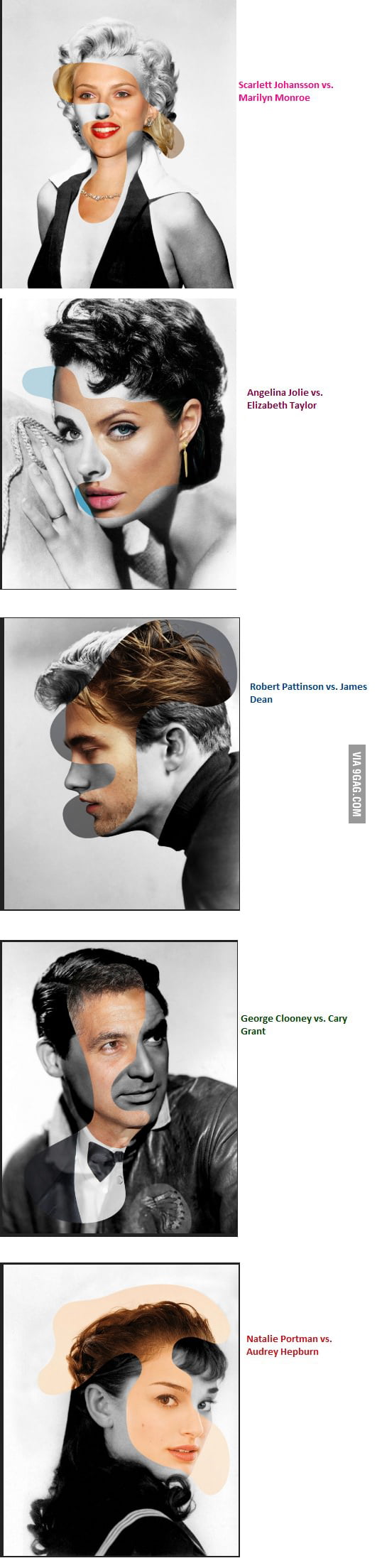 A visual mashup of Hollywood icons from different eras by George ...