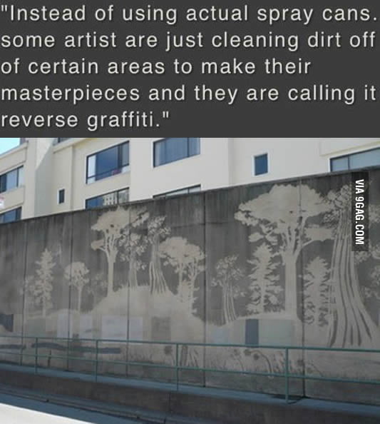 Reverse graffiti - 9GAG