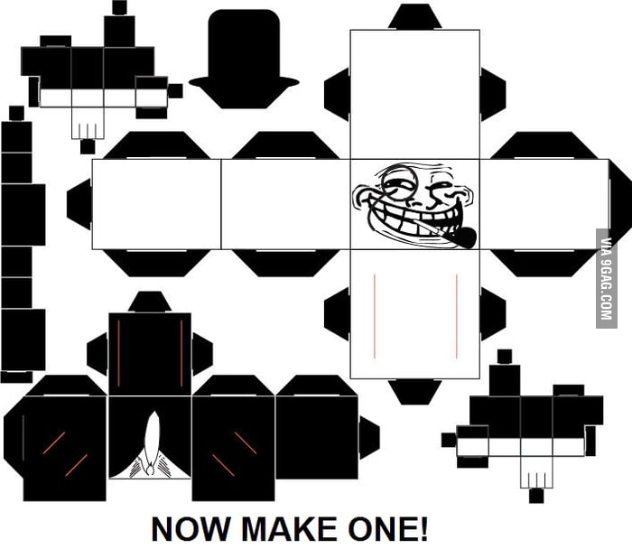 Troll Dad Papercraft - 9GAG