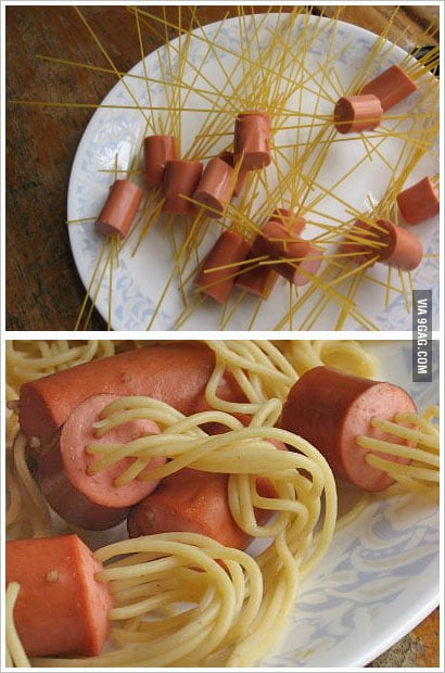 Funny Spaghetti Sausage Sausage Spaghetti