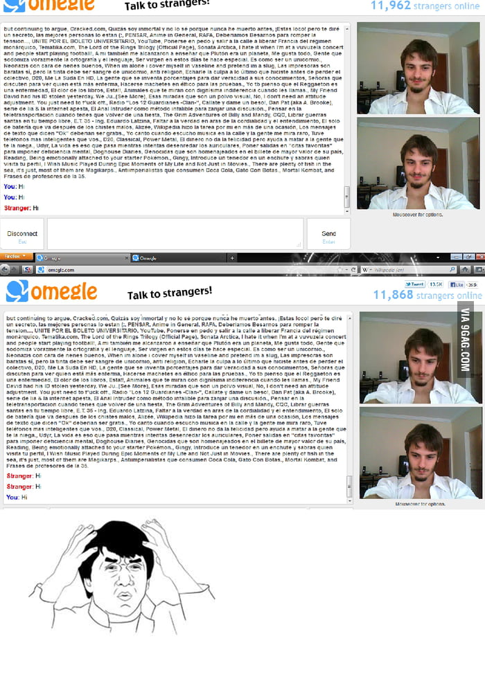 Dont open omegle on two tabs - 9GAG
