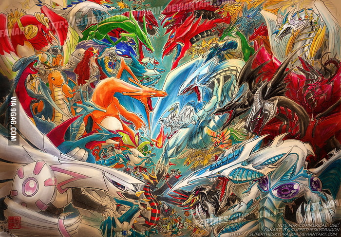 Pokemon vs Yugioh monsters - 9GAG