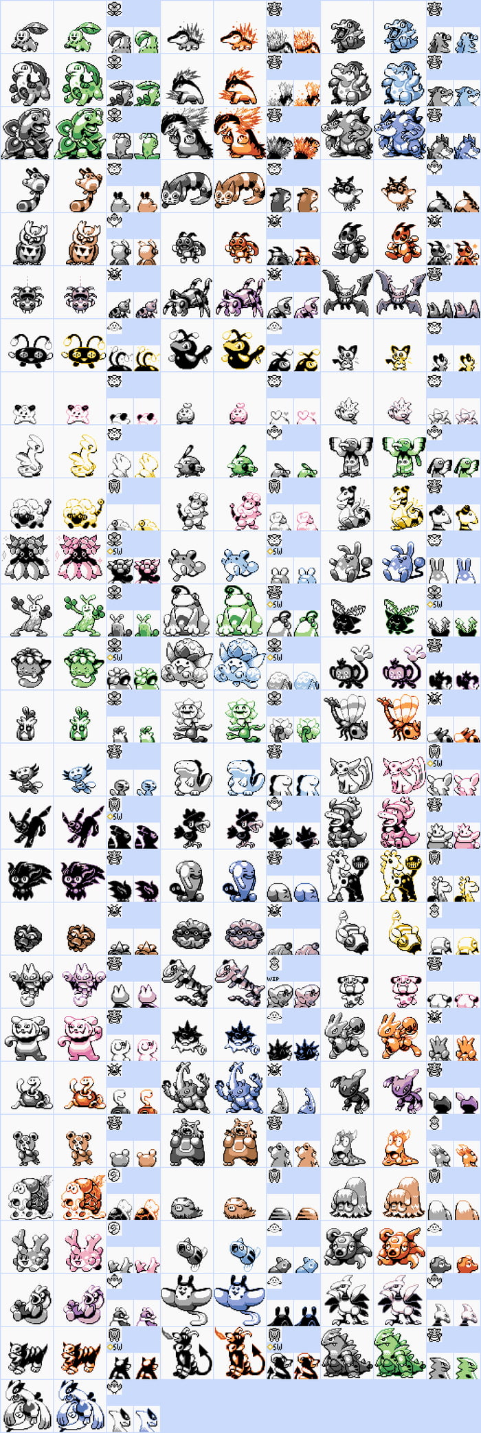 Johto Pokemon in Gen 1's Sprite Style Progress Update (Up to Houndoom ...