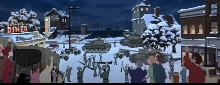 In The Iron Giant (1999) in the climactic scene at the end of the movie ...