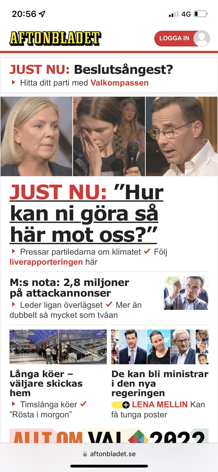 Greta 2.0 from the same movement fridays for future crying in swedish ...