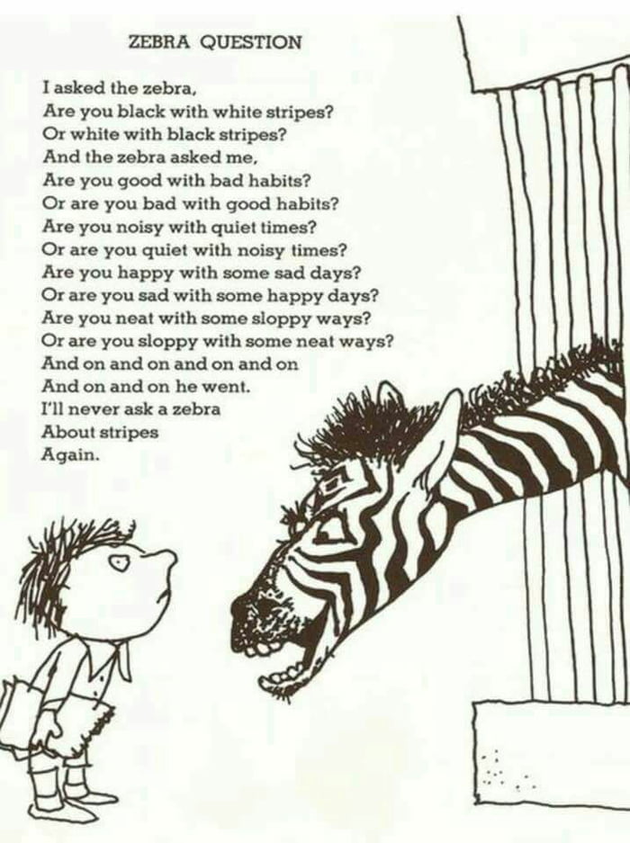 Zebra poem.. hahaha!!! - 9GAG