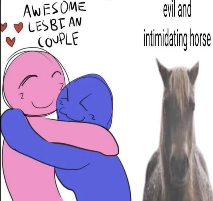 Evil and intimidating horse the anti Lesbian - 9GAG