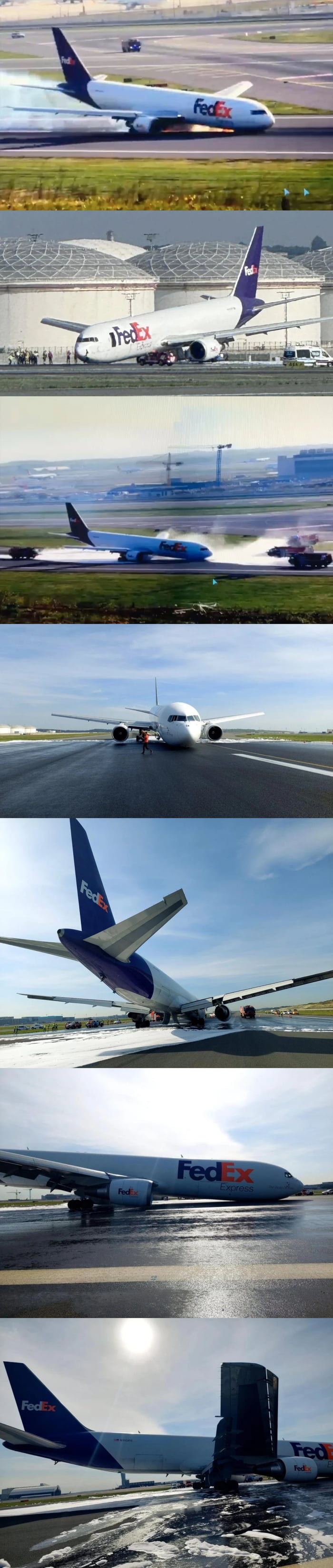 Just another day for Boeing (767) lost front landing gears on İstanbul ...