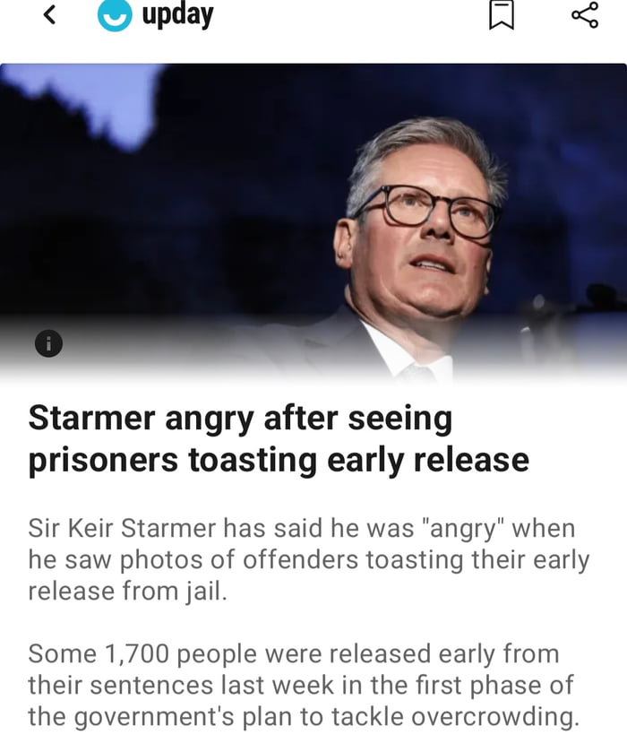 Starmer is a villain acting surprised for the media and masses, that ...