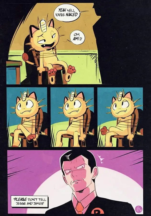 Meowth basic instinct version. - 9GAG