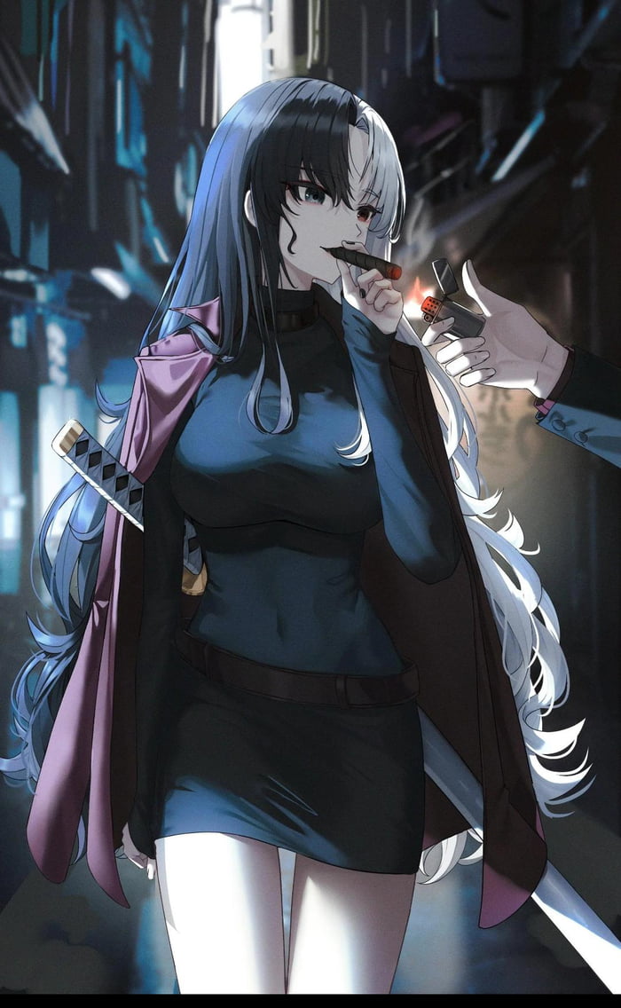 Lighting her cigar - 9GAG