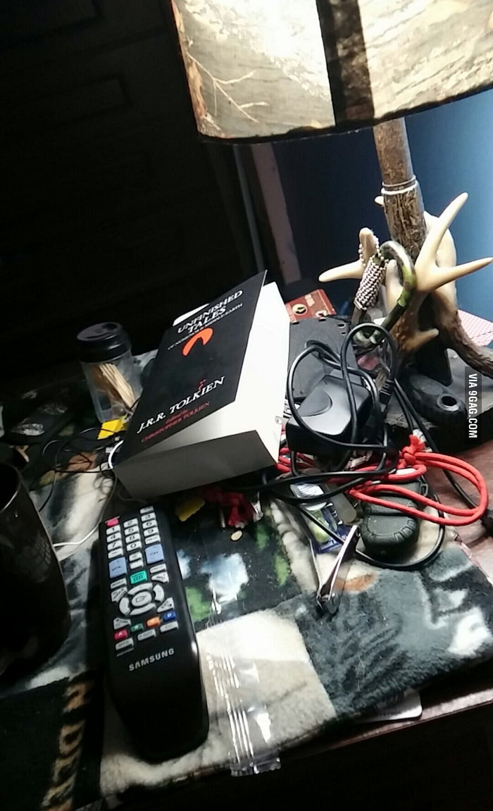 Anyone else got a messy bedside table? - 9GAG