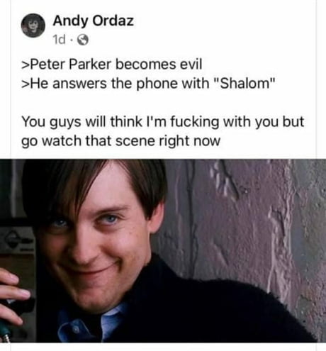 Peter Parker Smile Meme