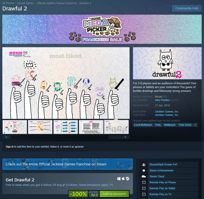 Drawful 2 Free on Steam sampai 29 Agustus, have fun - 9GAG