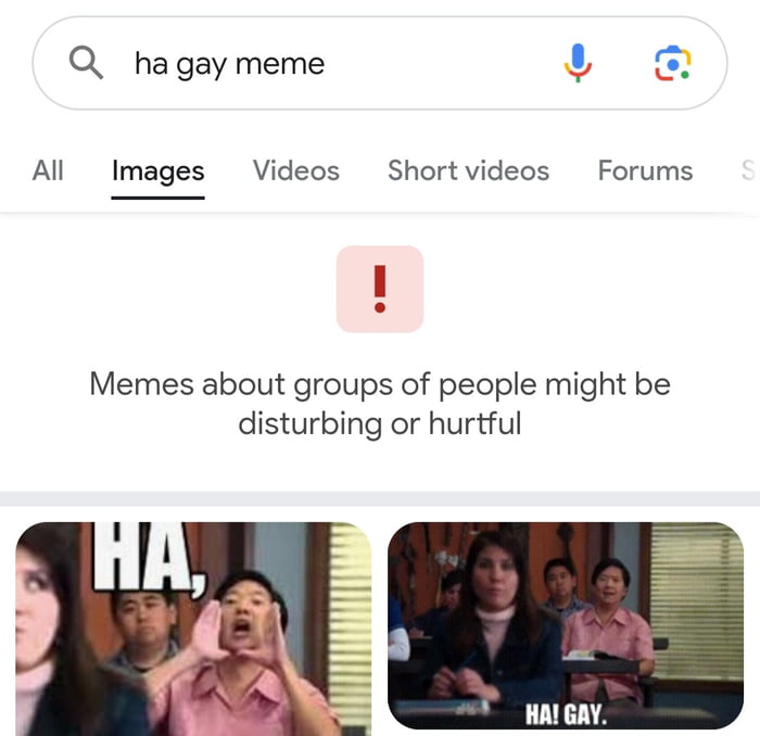 Oh f**k, Google gives meme warnings to the weak now... the world is ending. - 9GAG