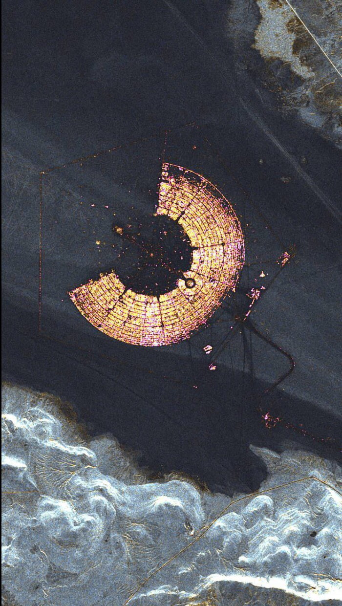 A pic of burning man from space - 9GAG