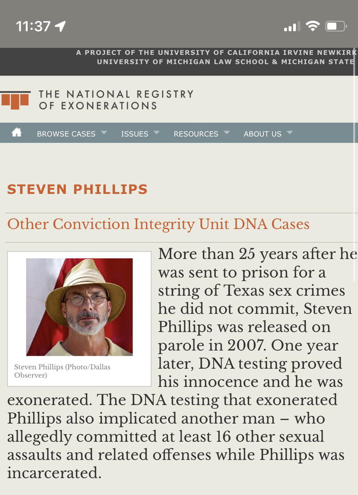 Steven Phillips spent 24 years in prison for a crime he did not commit ...