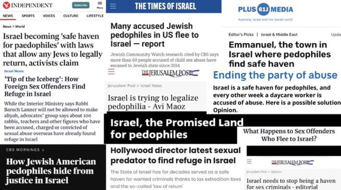 Epstein's client list being released publicly is Israel's worst nightmare. - 9GAG