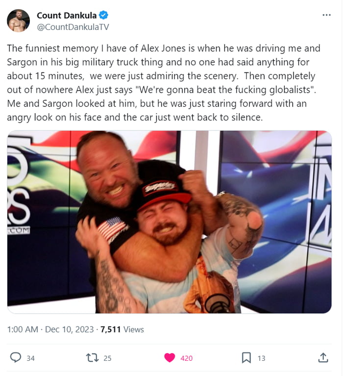 Count Dankula recounts his funniest moment with Alex Jones - 9GAG