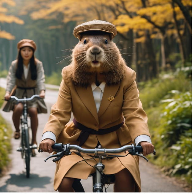 Enough of the jokes, Bobr went to work with trees (AI generated photo ...