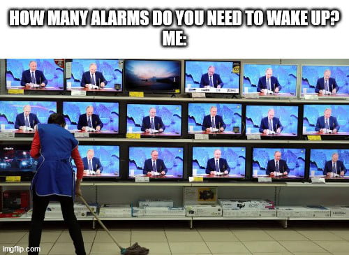 When you need to wake up the next morning but set many alarms. - 9GAG