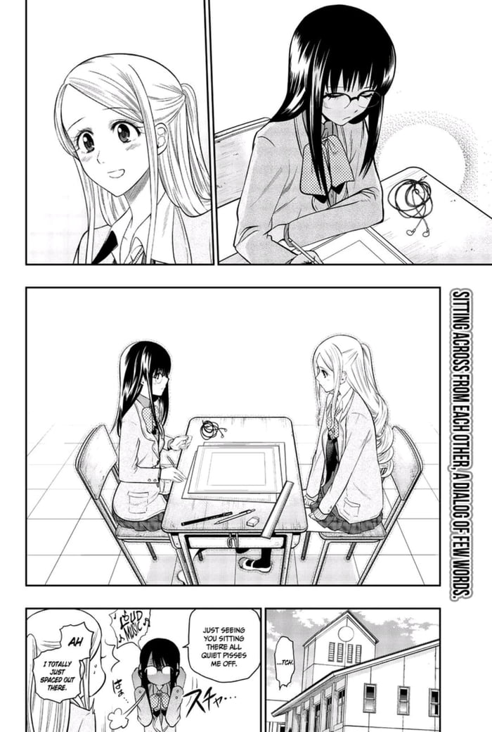 After months of waiting a new chapter of Hoshino, me o tsubutte. Deym I Am feeling Yuri vibes ...