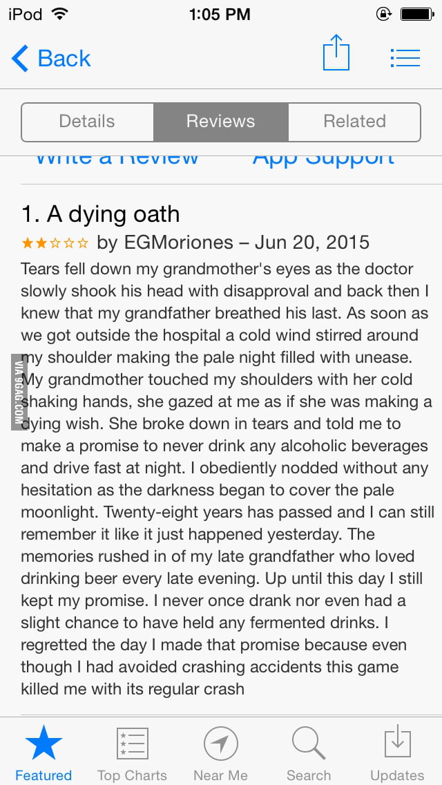 One of the best comments for a game review .. - 9GAG