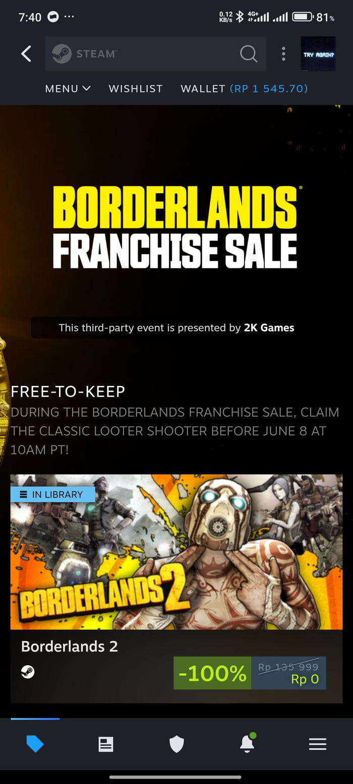 Borderlands 2 is free on steam! - 9GAG