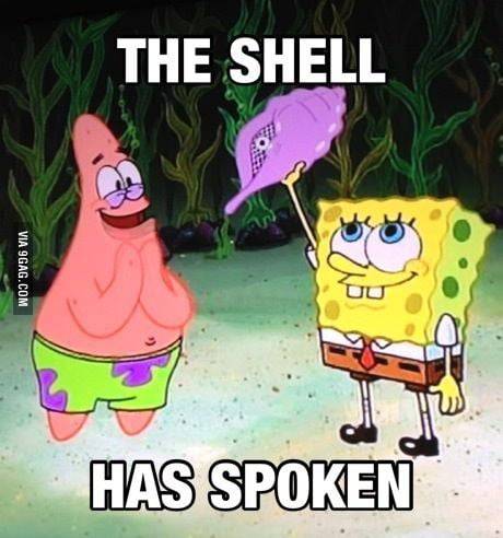 Talking Shell Spongebob Meme Shell Phone SpongeBob Original Cel
