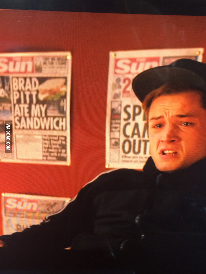 Brad Pitt ate my sandwich. - 9GAG