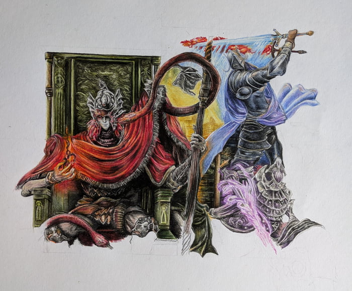 Update on the shadow of the erdtree drawing - 9GAG