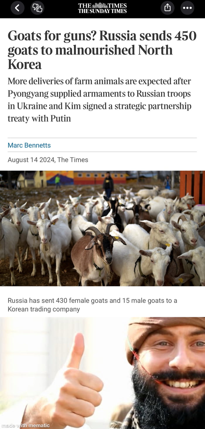 The Taliban be like, “Goats? You guys are paying IN GOATS??” - 9GAG