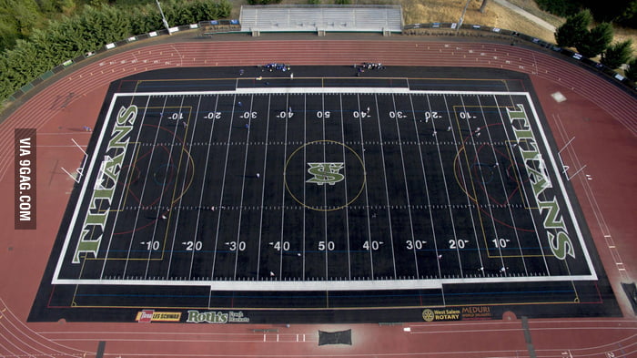 The first outdoor black turf field in the United States - 9GAG